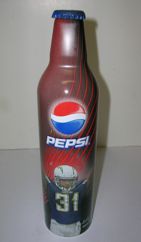 2009 PEPSI Chargers NFL FOOTBALL Antonio Cromartie #31 ALUMINUM BOTTLE ...
