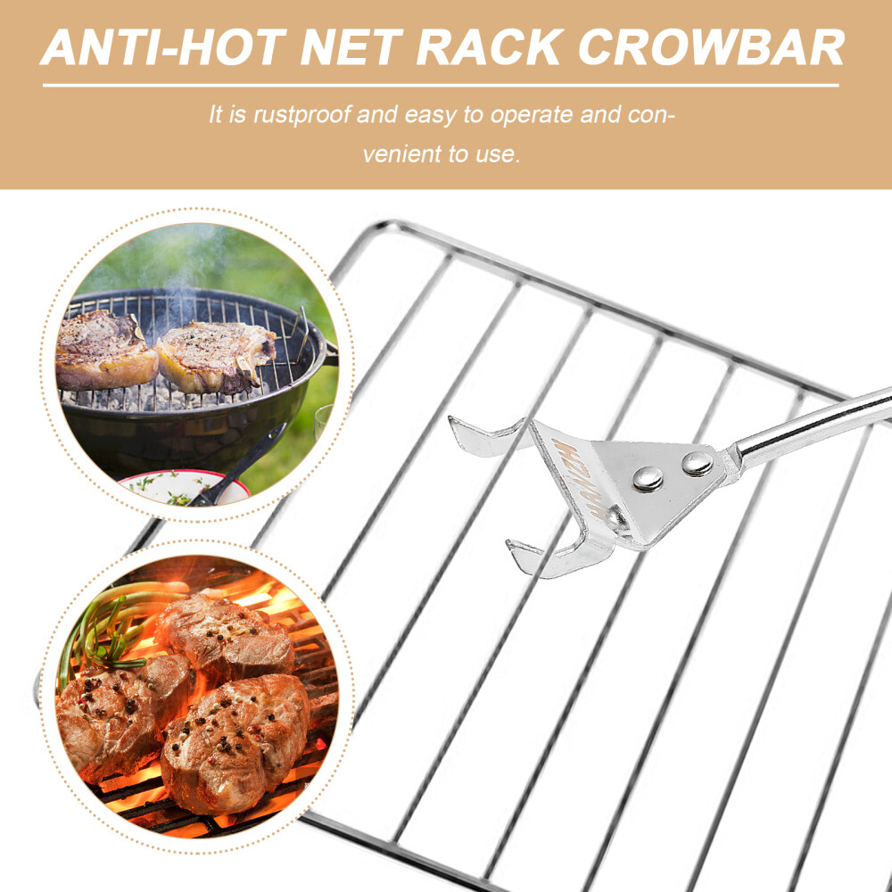 Grill Clamp Tongs Kitchen Crow Bar Practical Kitchen Gadget Baking Tray ...