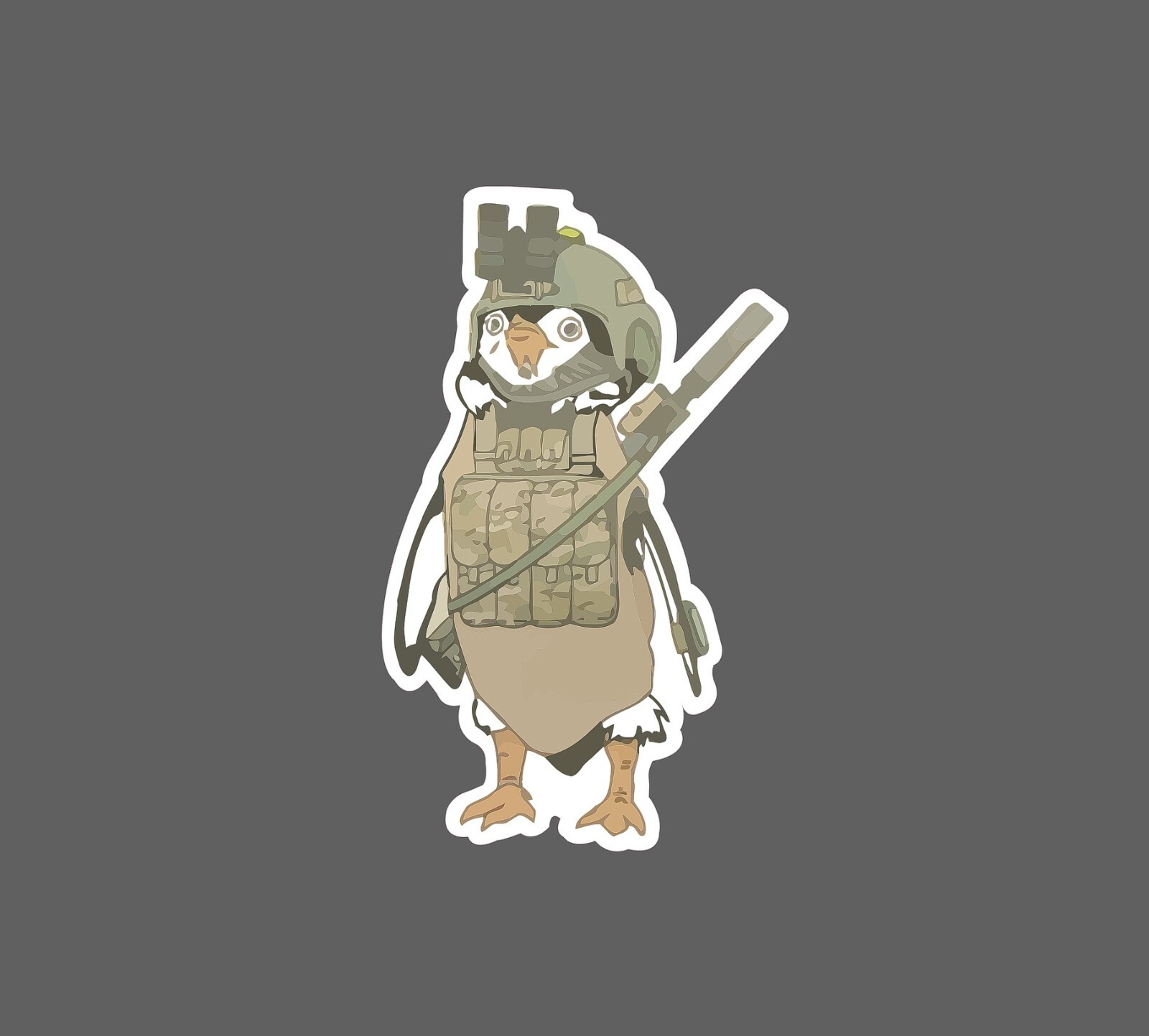Tactical Penguin Sticker Military Waterproof Cute War Warrior Gift NEW ...