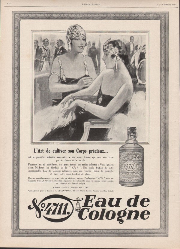 1927 PERFUME BOTTLE COLOGNE DRESS PY BALL HAT TOILET WATER BEAUTY 21445 | eBay