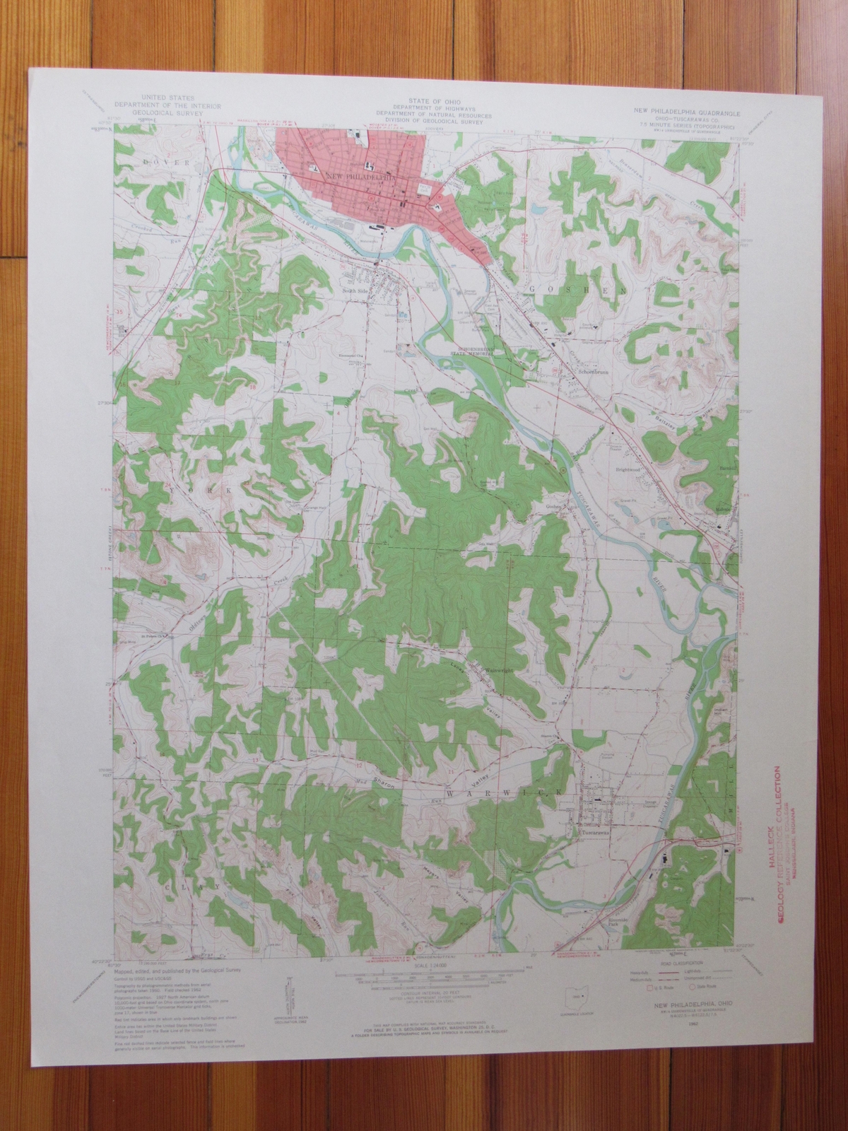 New Philadelphia Ohio 1963 Original Vintage USGS Topo Map | eBay