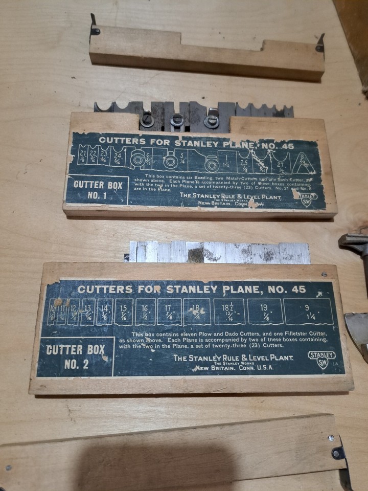 STANLEY NO. 45 PLANE WITH ORGINAL BOX AND INSTRUCTIONS. | eBay