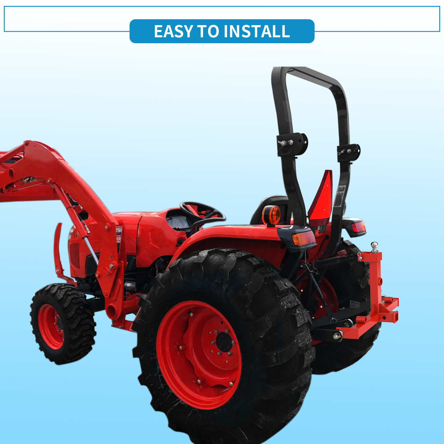 3 Point Gooseneck Receiver Hitch Trailer Mover Ball Drawbar CAT 1 Spear ...