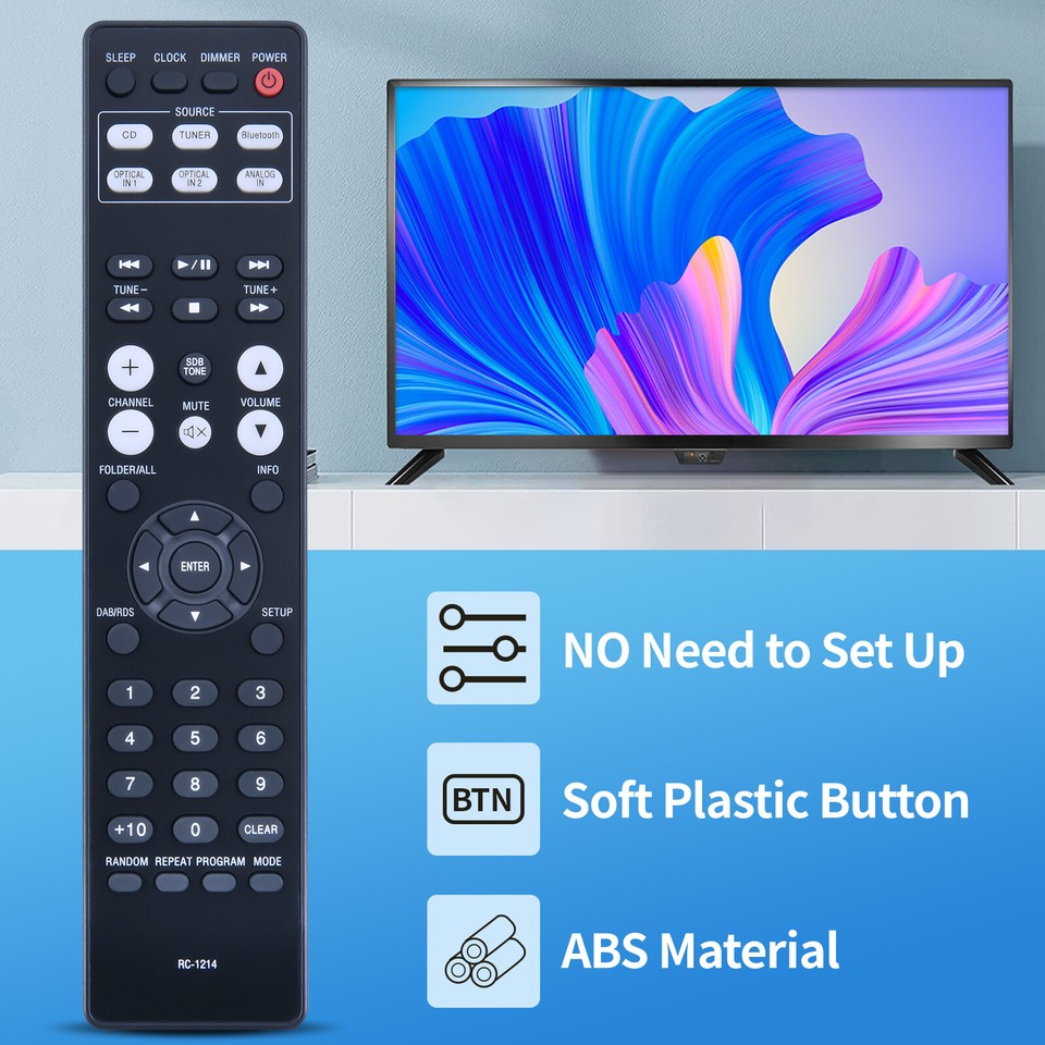 New RC-1214 Remote Control For Denon CD Receiver RCD-M41-SP RCD-M41DAB ...