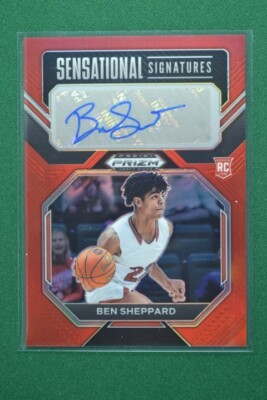 2023 Prizm Draft Picks Ben Sheppard Sensational Signatures Auto RC /125 ...