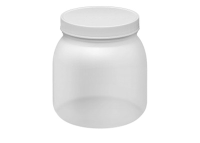 HDPE Plastic Jar, Semi-Clear-White, 64 FL oz/1900 ml Capacity, 5-7/8 ...