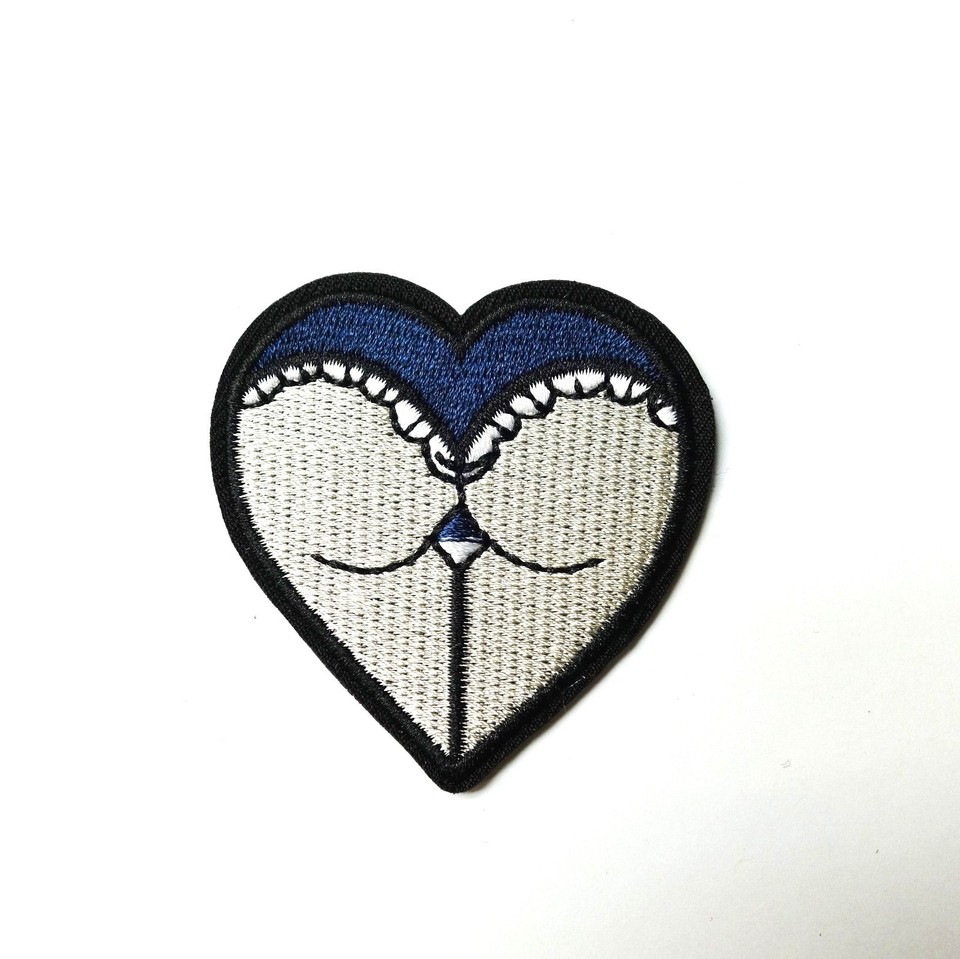 Booty Heart Love, Butt Ass Lover, Patch Iron-On/Sew-On Embroidered ...