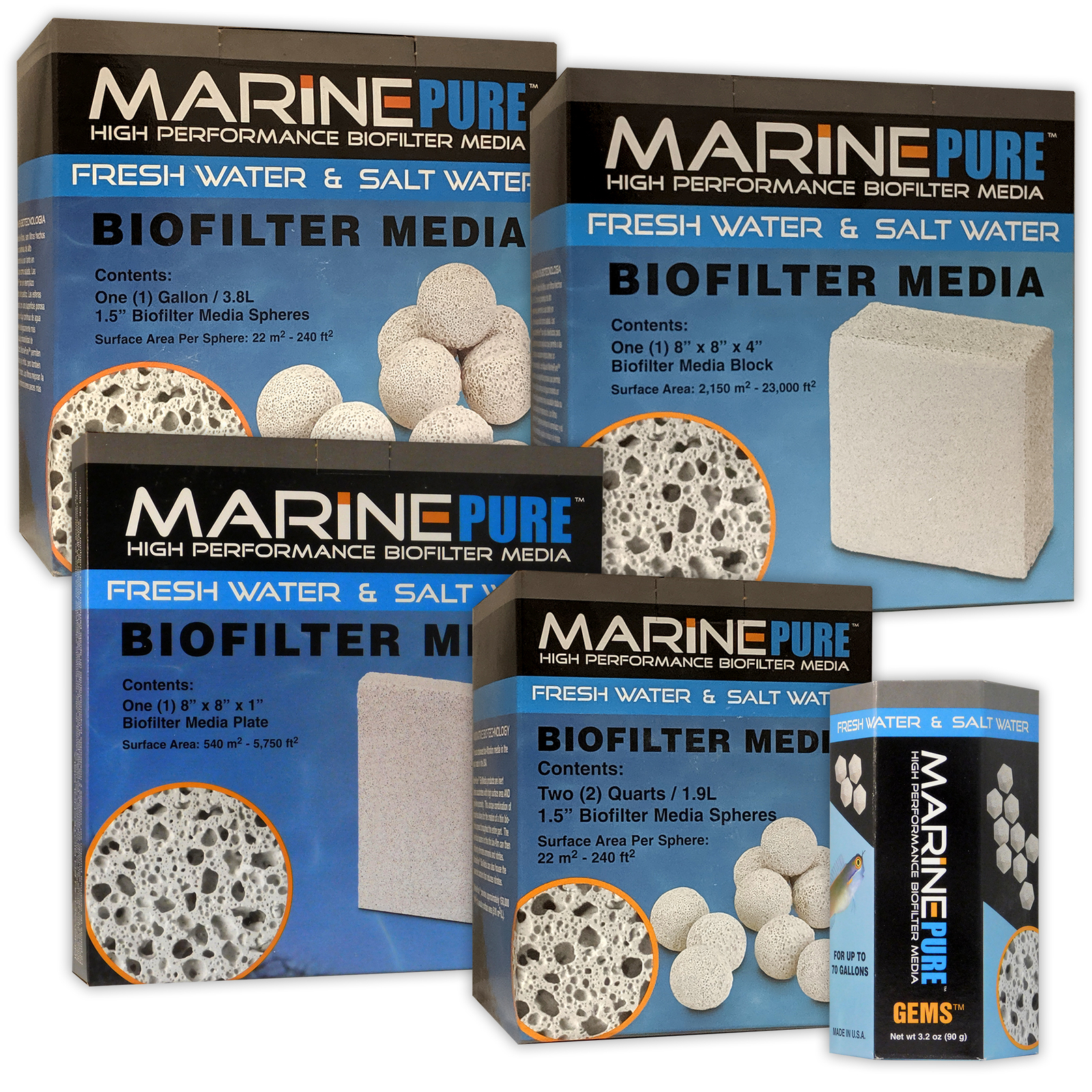 ReefCulture Marine Pure Biofilter Media - Spheres / Plate / Block ...