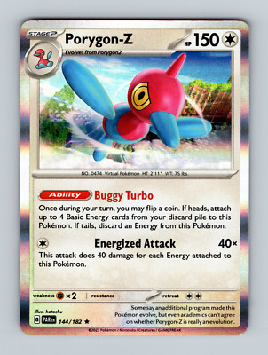 Pokemon TCG - Paradox Rift - Holo - Porygon-Z - 144/182 - Rare | eBay