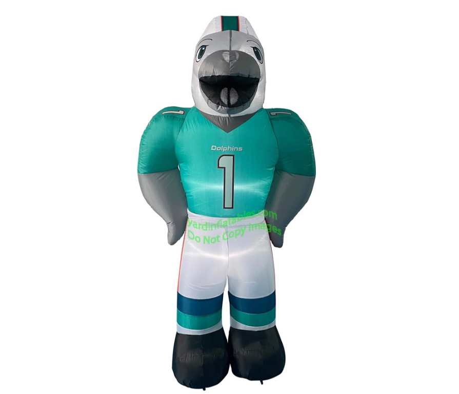 7' Air Blown LED Self-Inflatable NFL Miami Dolphins "T.D." Mascot | eBay