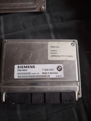 Bmw E46 325i 2000 DME MS43 ECU ECM KEY Engine Control Module SET OEM ...