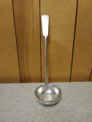 Antique Fraget Plaque Silver Plate Service Tool Serving Soup Ladle ...