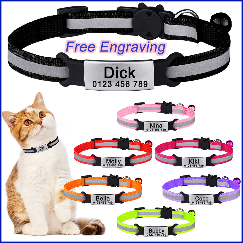 Personalised Reflective Cat Collars