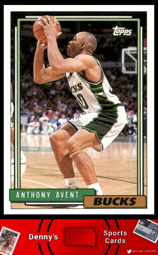 1992 Topps #321 Anthony Avent Milwaukee Bucks Basketball Card | eBay