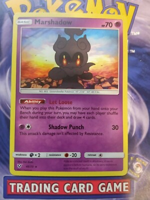 Marshadow 45/73 - Rare Holo Pokemon Card - Shining Legends Set NM Just ...