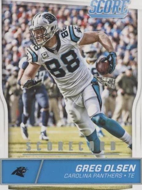 2016 Score - Greg Olsen #45 Scorecard for sale online | eBay