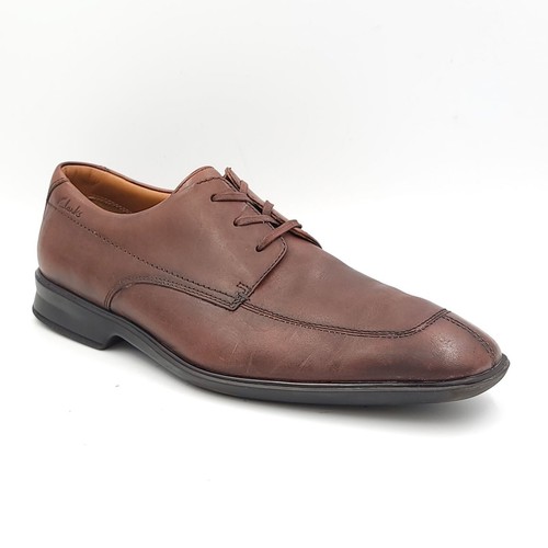 Clarks Flexlight Men Split Toe Derby Oxfords Size US 8.5M Brown Leather ...
