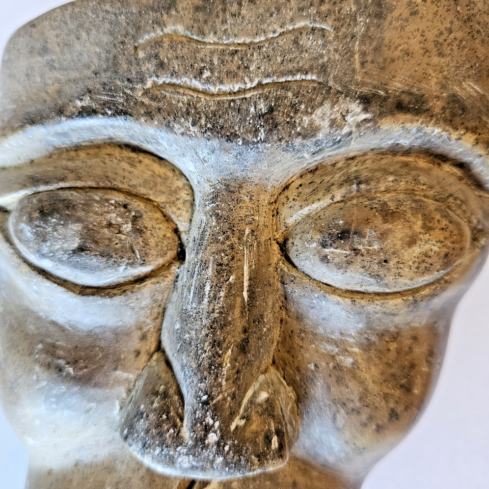Primitive Carved Stone Face Mask Indonesia 5 inch Art Sculpture Vtg | eBay