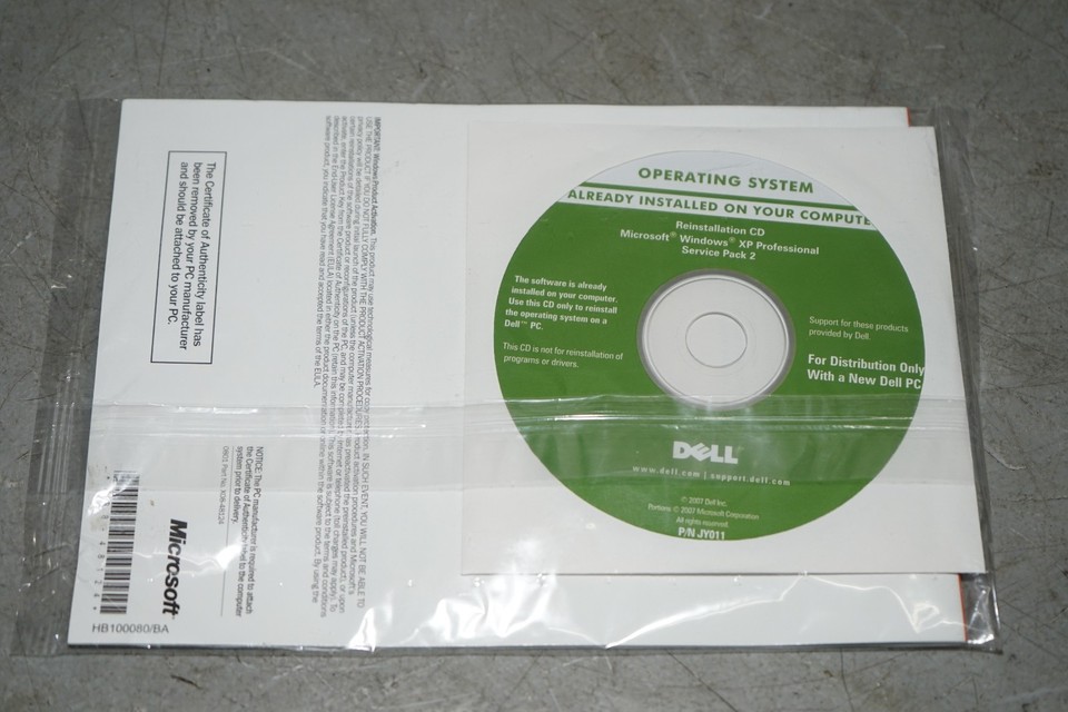 ^ Microsoft Windows XP Professional Dell Service Pack 2 Reinstallation ...