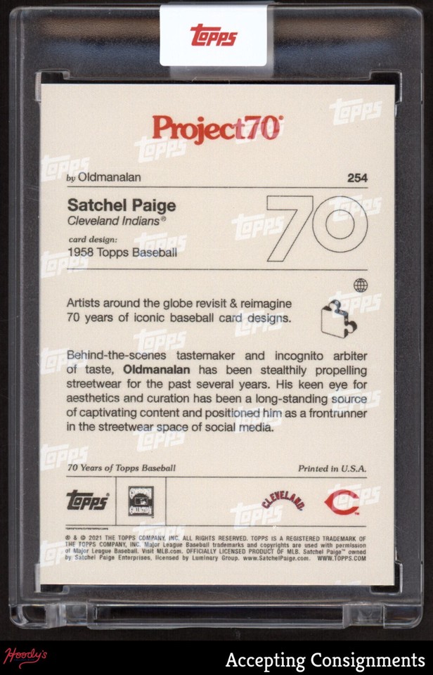 2021 Topps Project70 #254 Satchel Paige by Oldmanalan PR /1547* | eBay