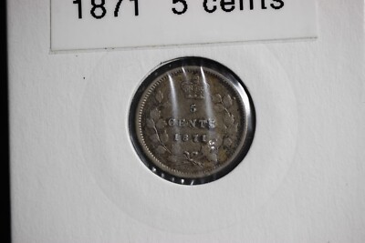 1871 Canada 5 cents silver coin,high grade collectible coin,free ...