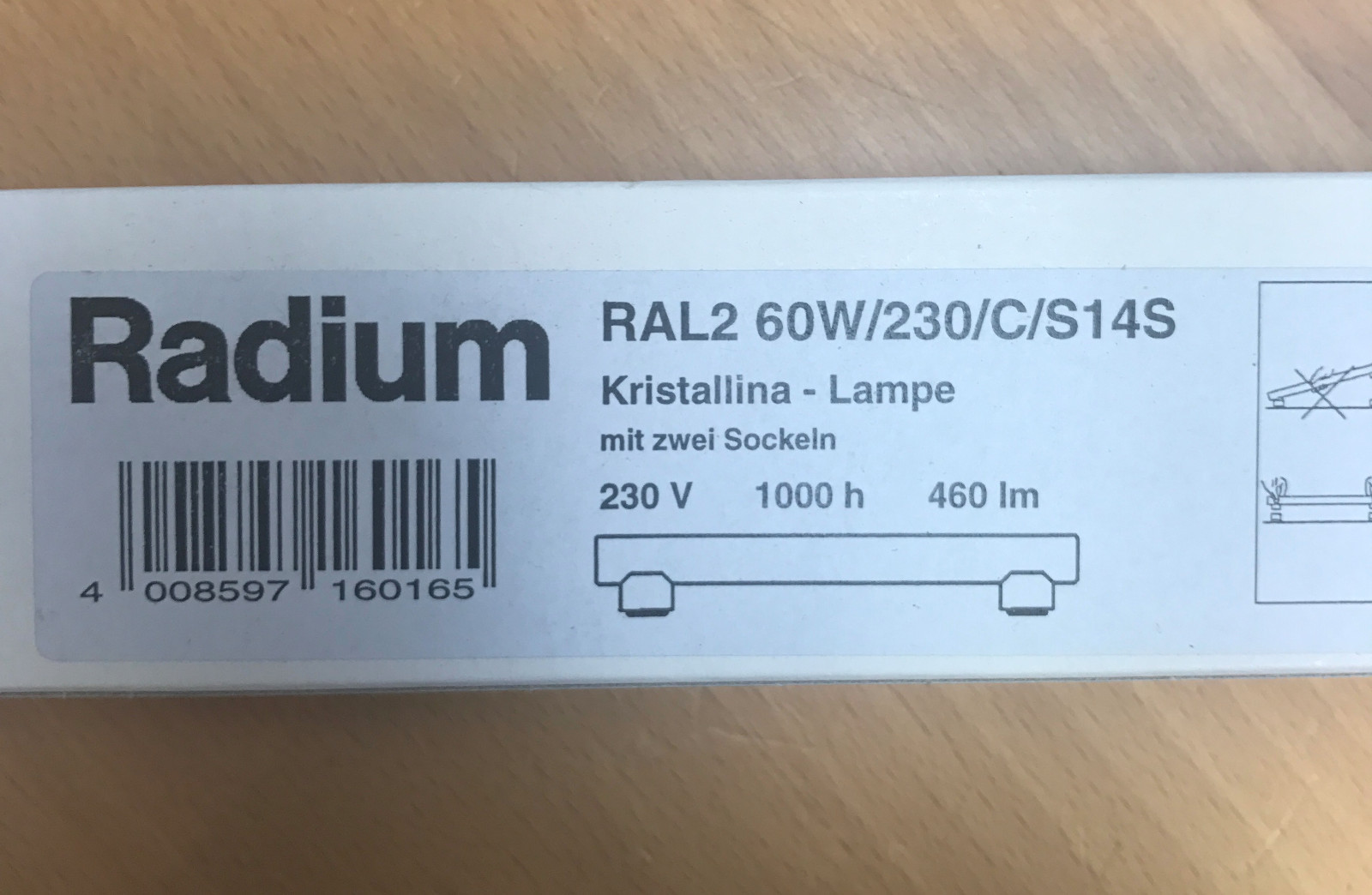 High Quality Radium Kristallina 120w With Metal Socket S14s Clear 2 ...