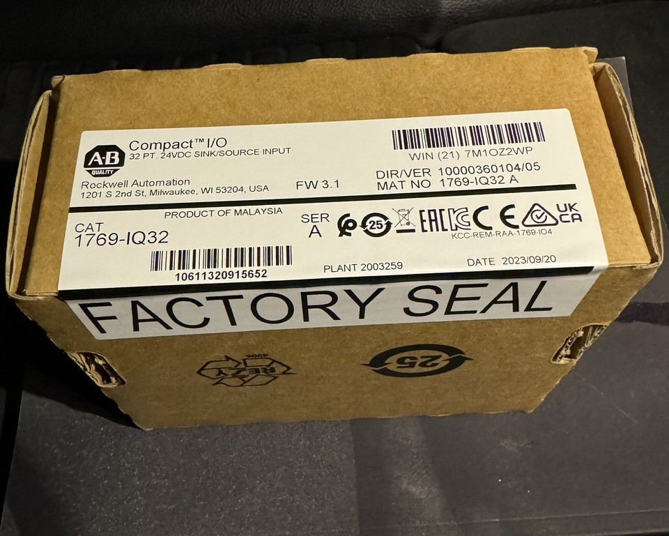 Allen Bradley 1769-IQ32 32 PT 24VDC I/0 MODULE (Brand New) | eBay