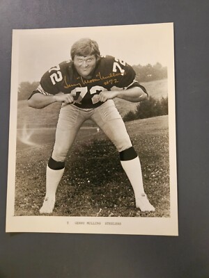 GERRY "MOON" MULLINS "#72" Autographed 8x10 Pittsburgh Steelers Photo ...