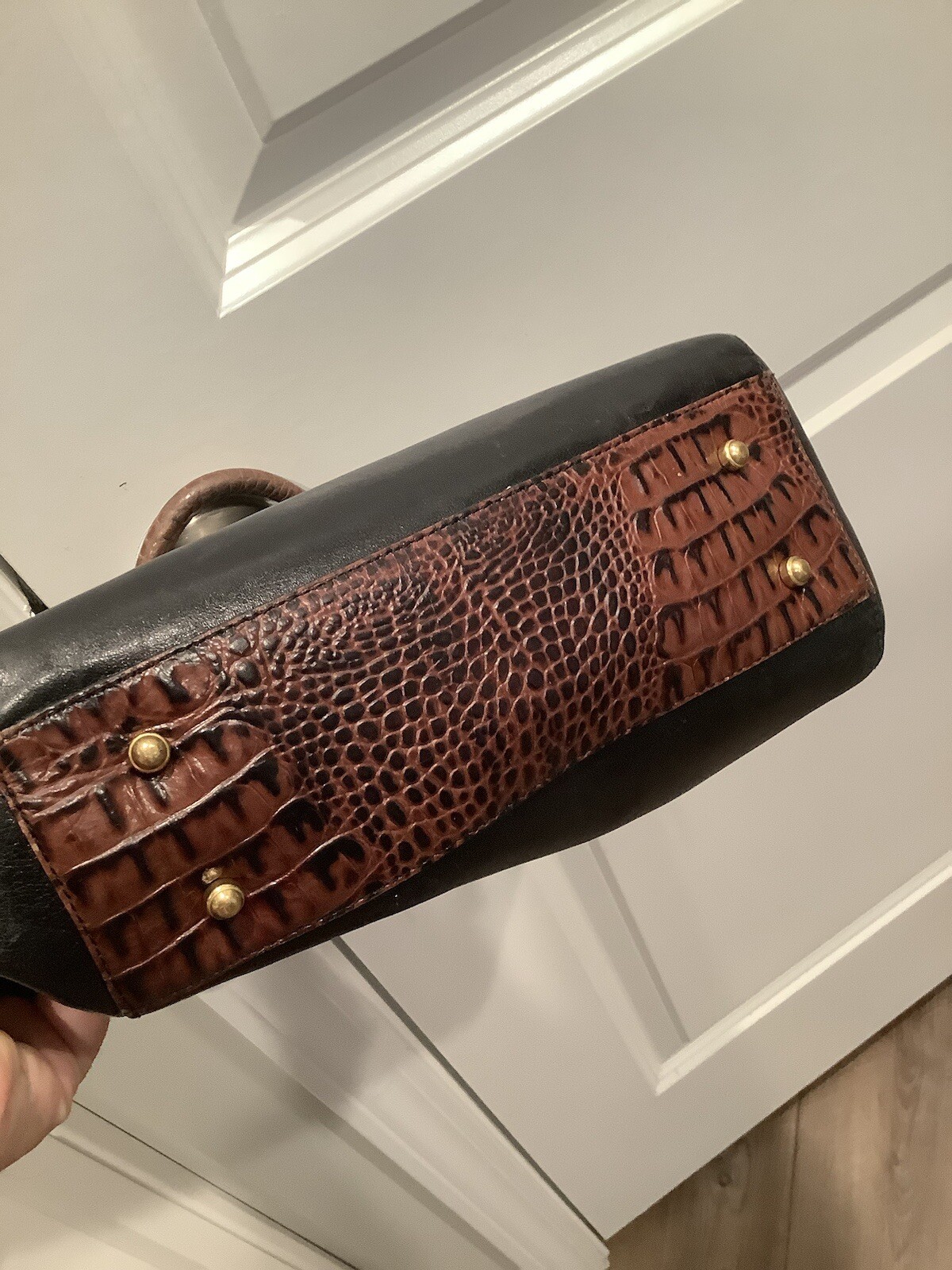 Vintage small BRAHMIN Small black tote | eBay