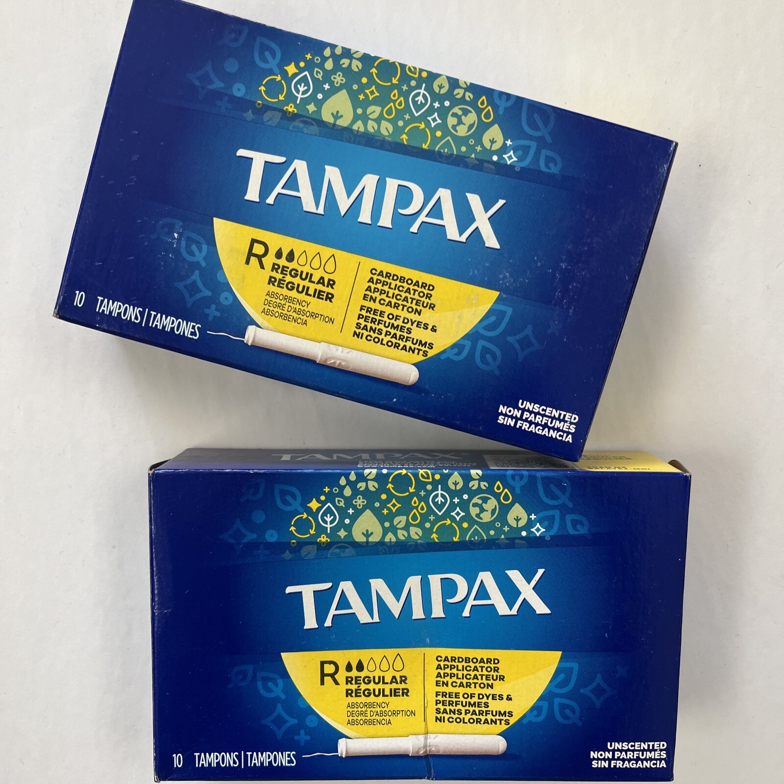 Tampax Regular Tampons Flushable Cardboard Applicator Unscented 10 ct ...