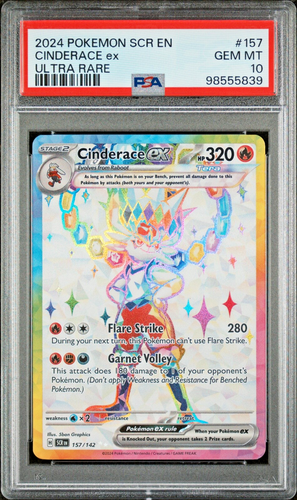 2024 POKEMON SCR EN-STELLAR CROWN ULTRA RARE #157 CINDERACE EX PSA 10 ...