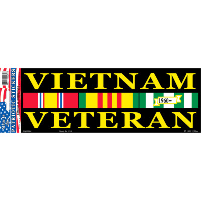 BUMPER STICKER -VIETNAM VETERAN- 3-1/2" X 10" (0066) | eBay