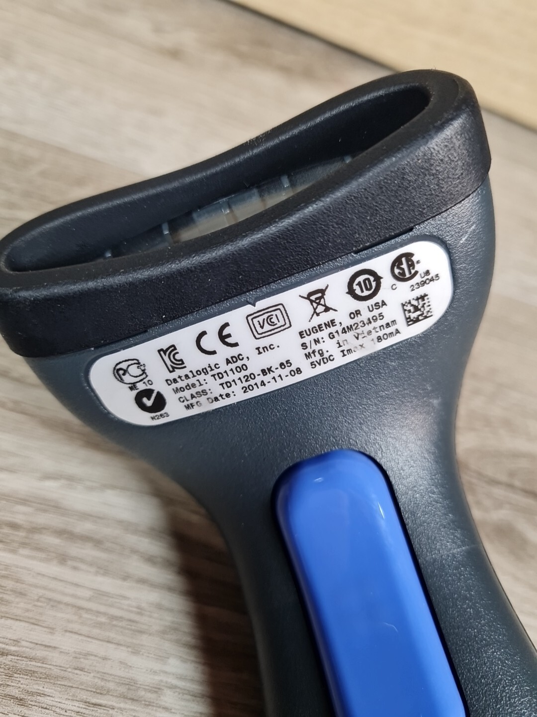 Datalogic Touch65 TD1100 USB Handheld Barcode Scanner And Desk Holder ...