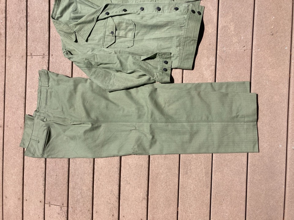 Reproduction WWII Impressions HBT Fatigue Clothing Set | eBay