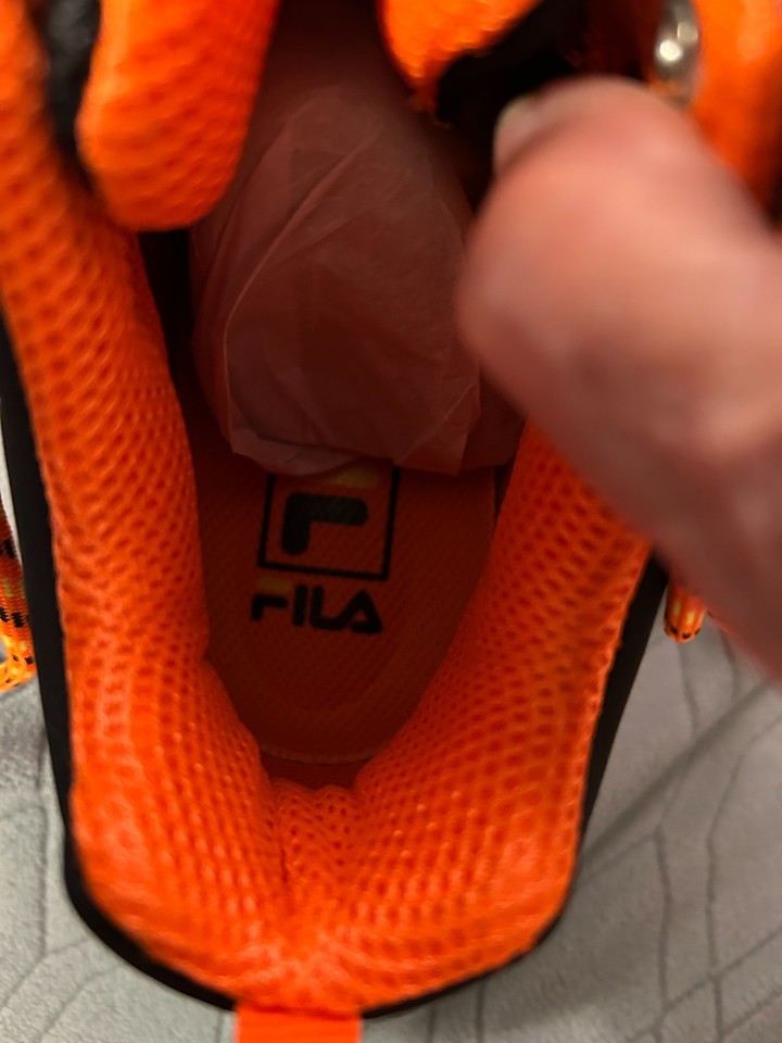 Men's Size 8 FILA Orange & Black Track Sneakers NIB | eBay