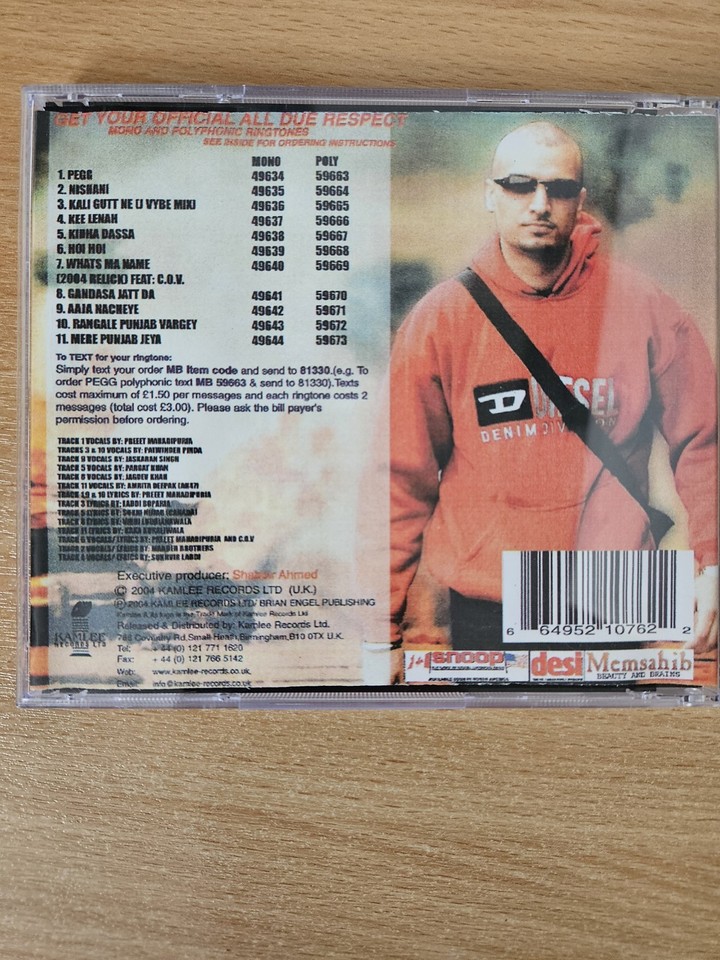 Notorious Jatt, All Due Respect, Bhangra, Punjabi, CD | eBay UK