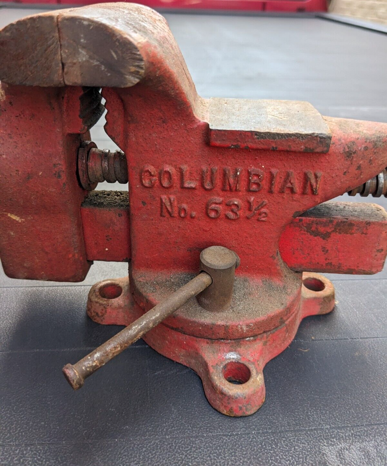Columbian Red Arrow 63 1/2 Bench Vise | eBay