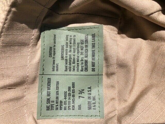 USGI Military Khaki Boonie Hat - US Army Tan Boonie- Military Spec ...