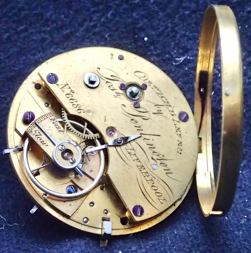 PENLINGTON Fusee Lever Pocket Watch Movement Balance OK Ticks on ...