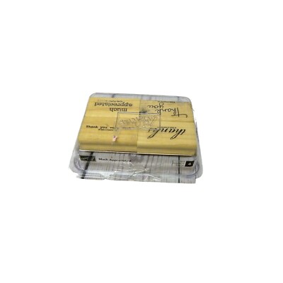 Stampin Up Much Appreciated Set of 4 Rubber Stamps 2005 Craft Scrapbook ...
