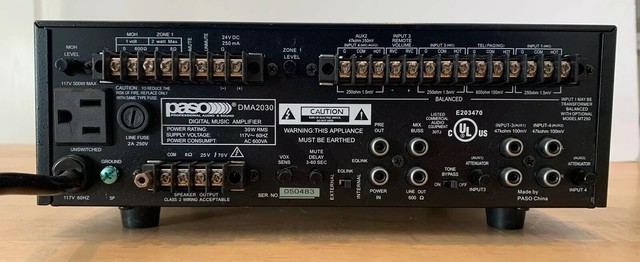 Paso Digital Music Amplifier DMA 2030 DMA2030 Tested Working for sale ...