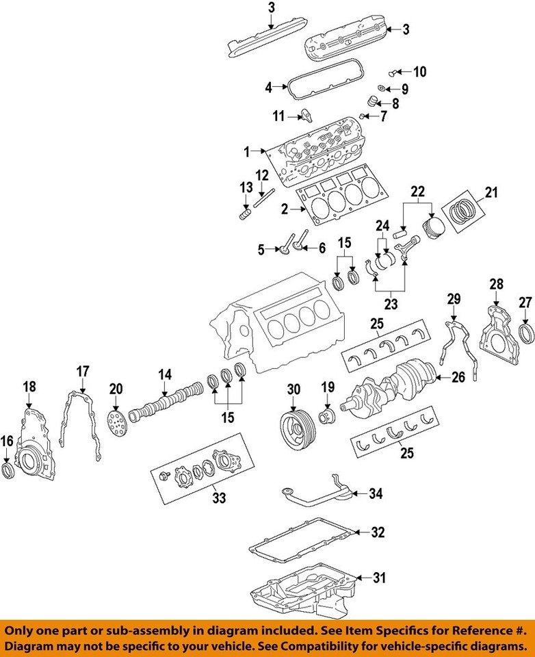 CHEVROLET PERFORMANCE LS SERIES REAR BLOCK COVER WITH SEALS AND BOLTS ...