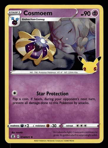 Pokemon Cosmoem 014/025 Celebrations 25th Anniversary Holo Rare Card | eBay