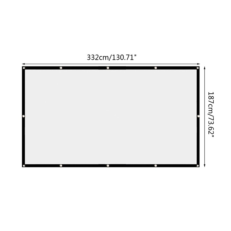 Projection Movies Screen for Home Theater Projector Screen 150in 16:9 ...