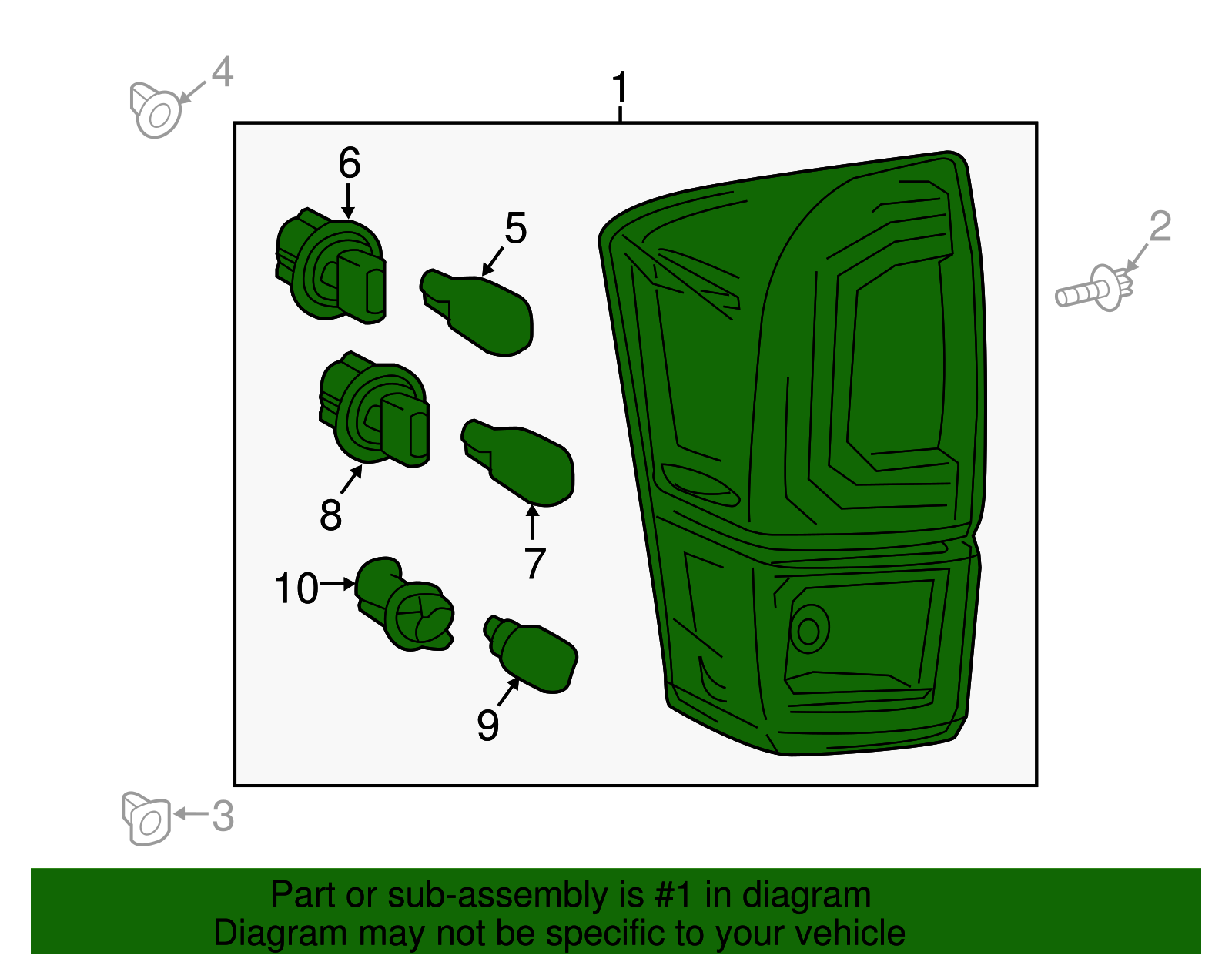 Genuine OEM Tail Light Assembly for Toyota 8155004170 for sale online ...