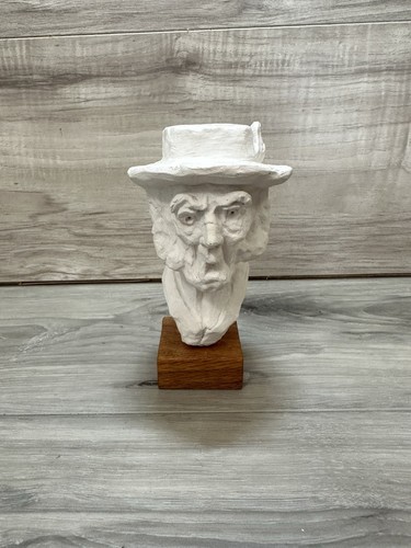 HTF Plaster Chalk Sculpture Bust By Frayda Shalowitz 5.5 SHIP Original ...