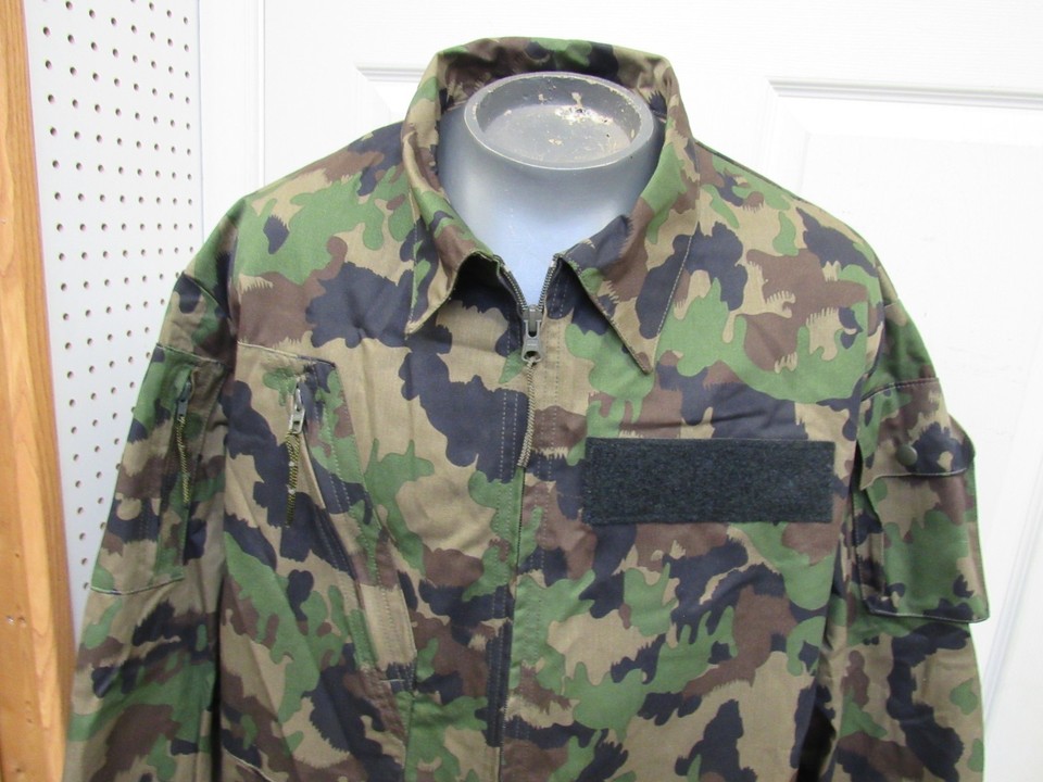 Swiss TAZ 90 Woodland Camo Field Shirt Combat Jacket M92 Approx a Size ...