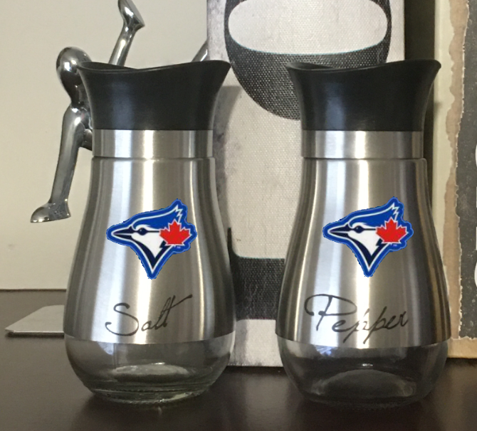 Toronto Blue Jays Baseball Logo Stainless Steel Salt & Pepper Shaker ...