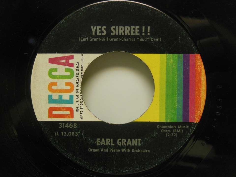 Earl Grant: Steve's Theme / Yes Sirree, 45 RPM VG (E0) | eBay