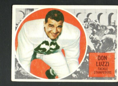 1960 Topps Canadian Football Card #27 Don Luzzi-Calgary Stampeders Vg ...